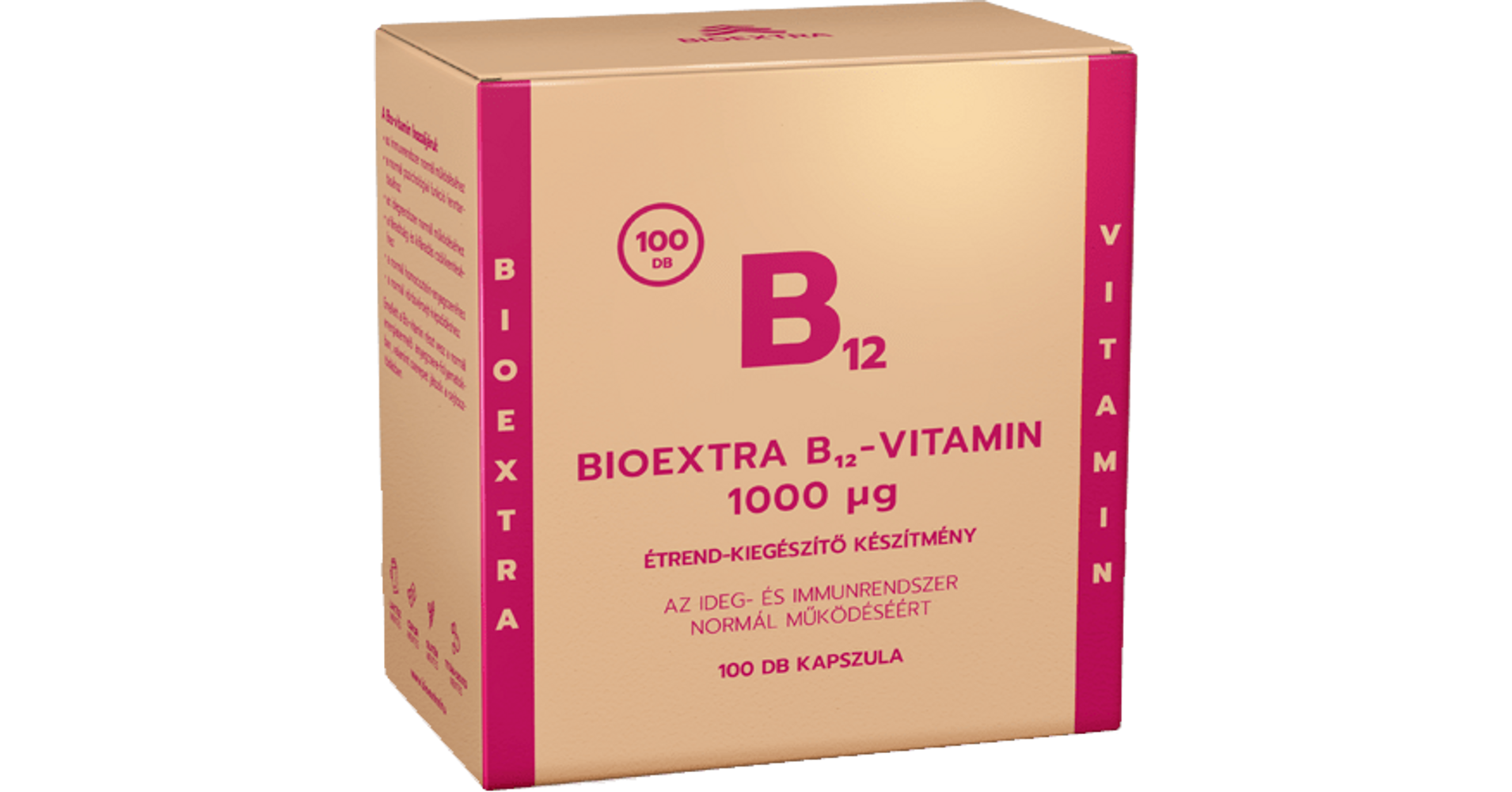 BIOEXTRA B12-VITAMIN 1000MCG KAPSZULA 100X - agnespatika.hu - webshop - országos kiszállítás