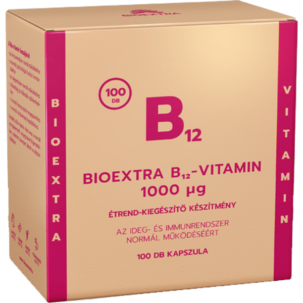 BIOEXTRA B12-VITAMIN 1000MCG KAPSZULA 100X - agnespatika.hu - webshop - országos kiszállítás